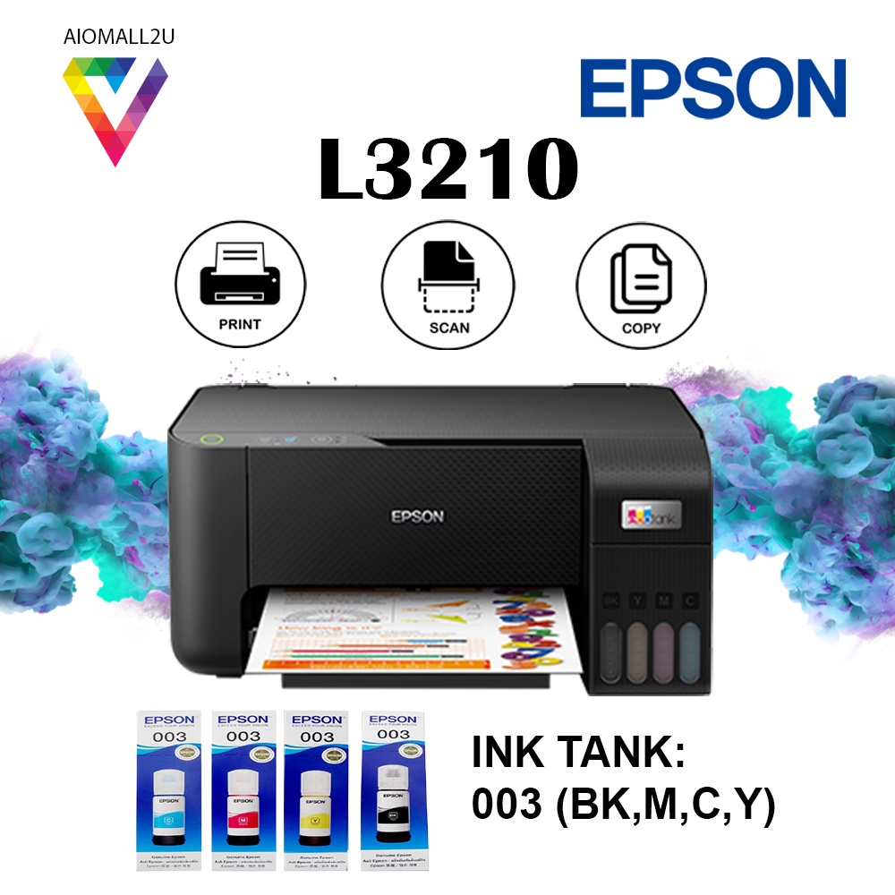 EPSON EcoTank L3210 All In One Printer Color A4 Print Scan Copy epson-ecotank-l3210-all-in-one-printer-color-a4-print-scan-copy